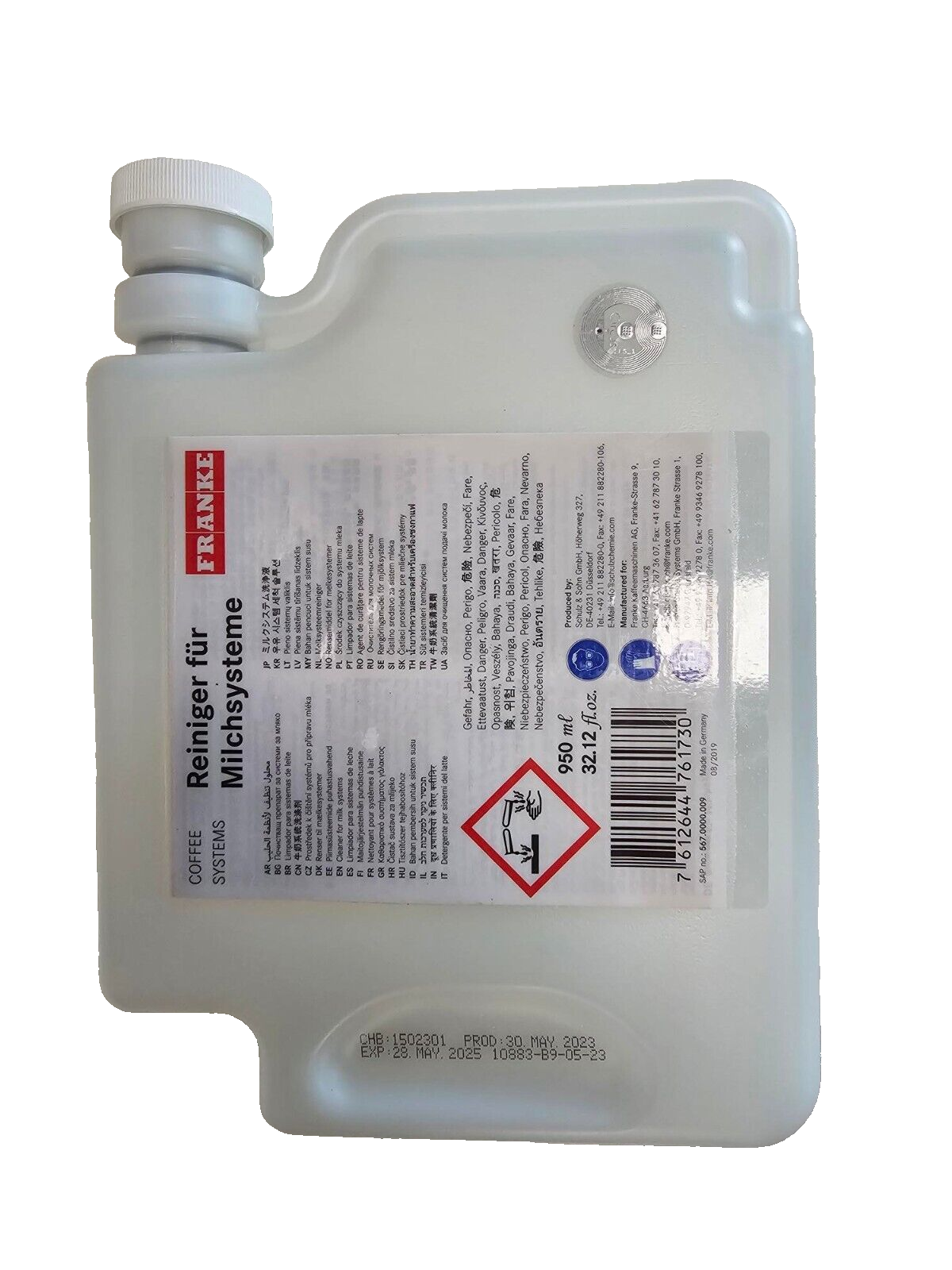 Franke Milk Cleaner Canister FM - 950ml – Bravo Coffee Machines